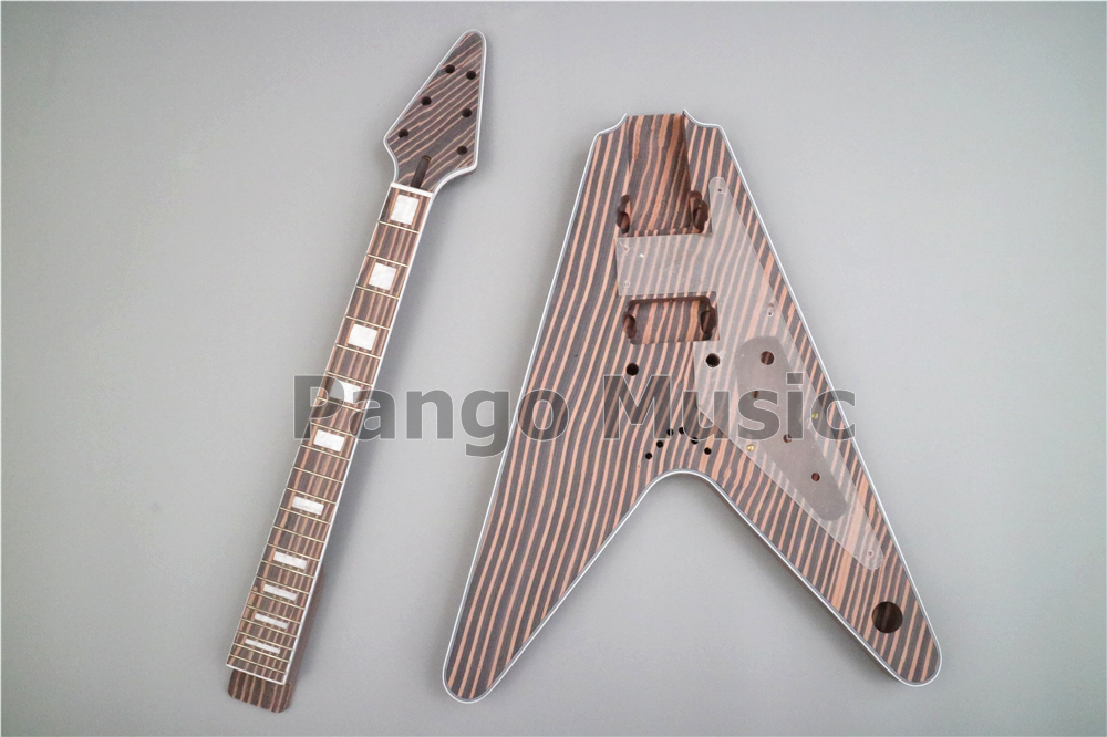 PANGO Flying V All Zebrawood DIY Electric Guitar Kit (PFV-670) - Buy ...